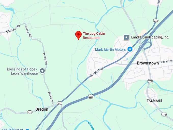 16. the log cabin restaurant map