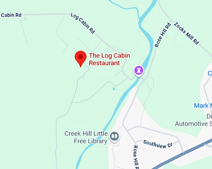 16. the log cabin restaurant map