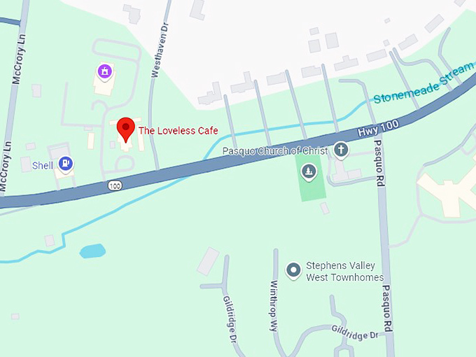 16. the loveless cafe map