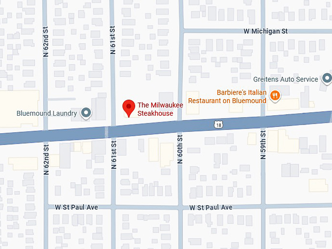 16. the milwaukee steakhouse map