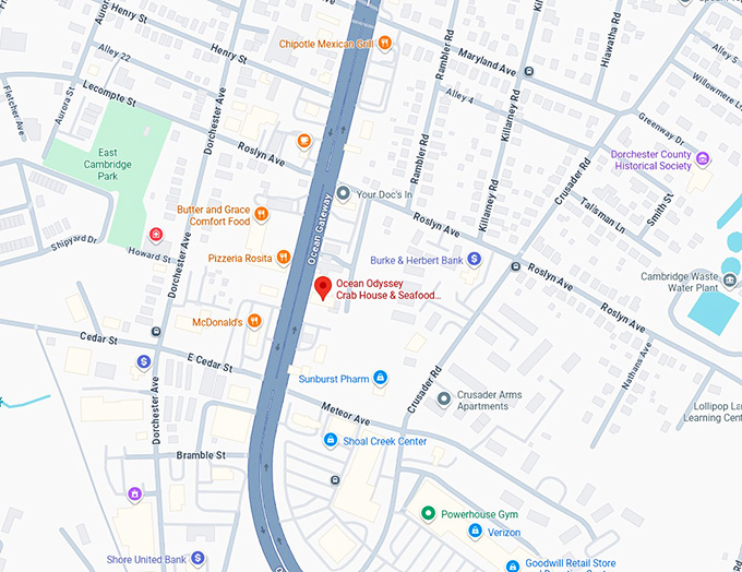 16. the ocean odyssey crab house map