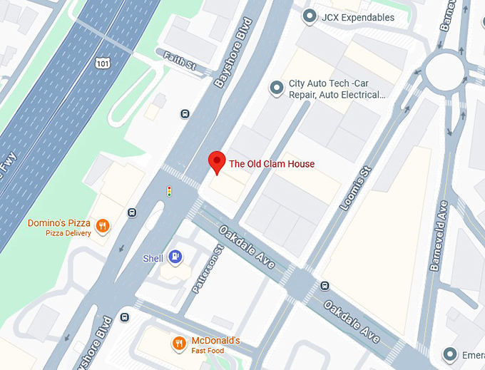 16. the old clam house map