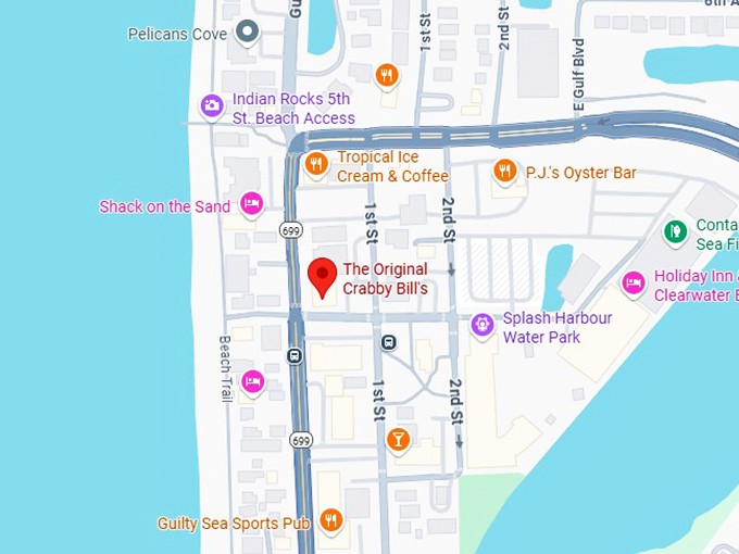 16. the original crabby bill's map