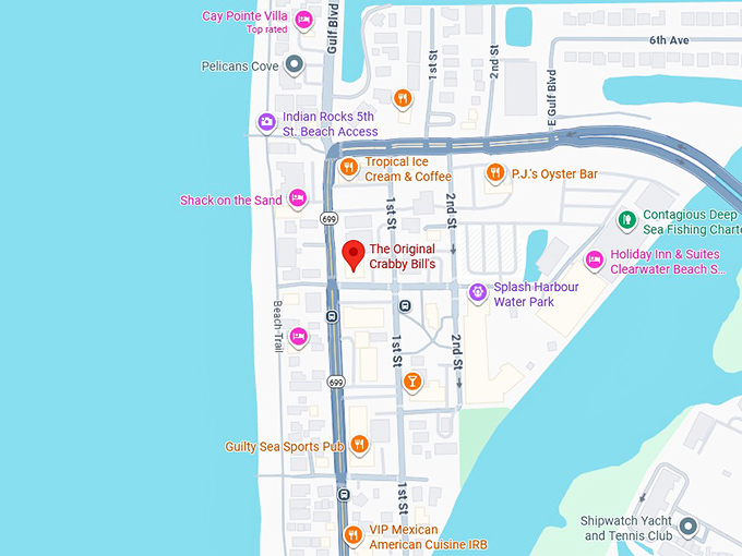 16. the original crabby bill's map