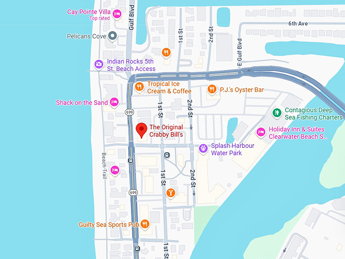 16. the original crabby bill's map