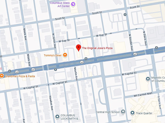 16. the original josie&rsquo;s pizza map