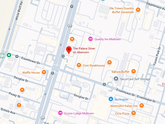 16. the palace diner on abercorn map