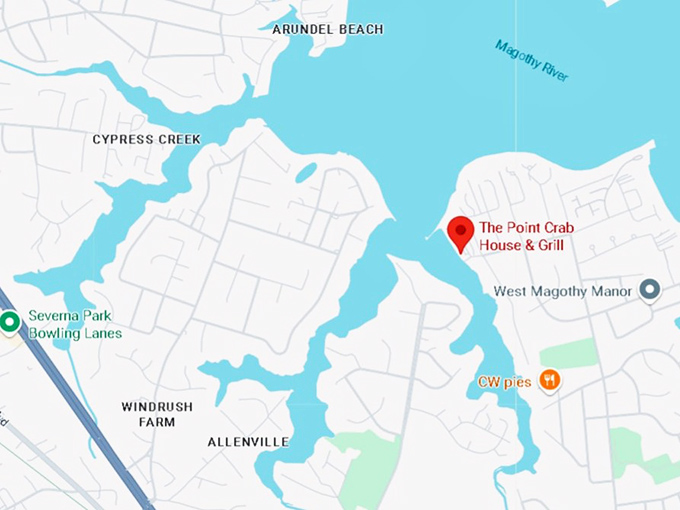 16. the point crab house & grill map