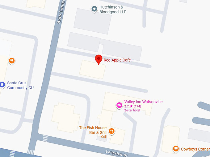 16. the red apple cafe map