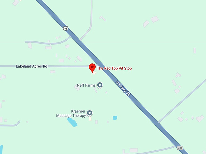 16. the red top pit stop map