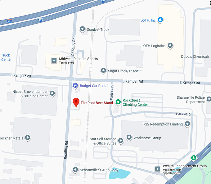 16. the root beer stand map