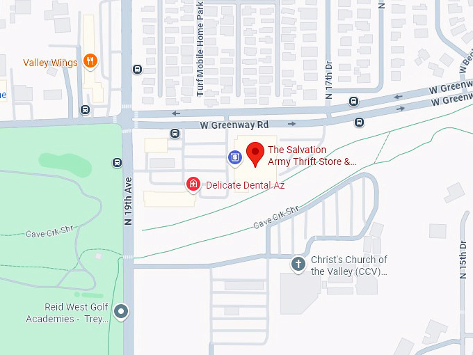 16. the salvation army thrift store & donation center (1849 w greenway rd) map