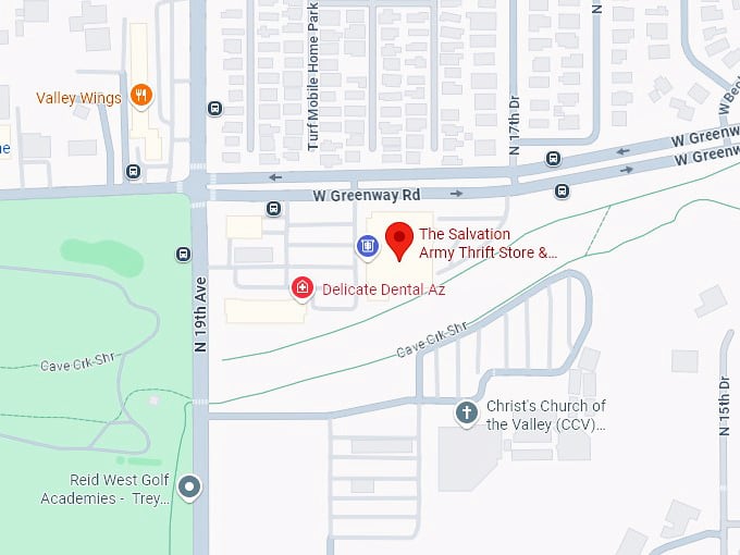 16. the salvation army thrift store & donation center (1849 w greenway rd) map