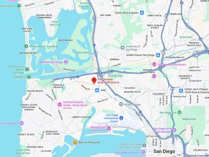 16. the salvation army thrift store & donation center (3240 sports arena blvd) map