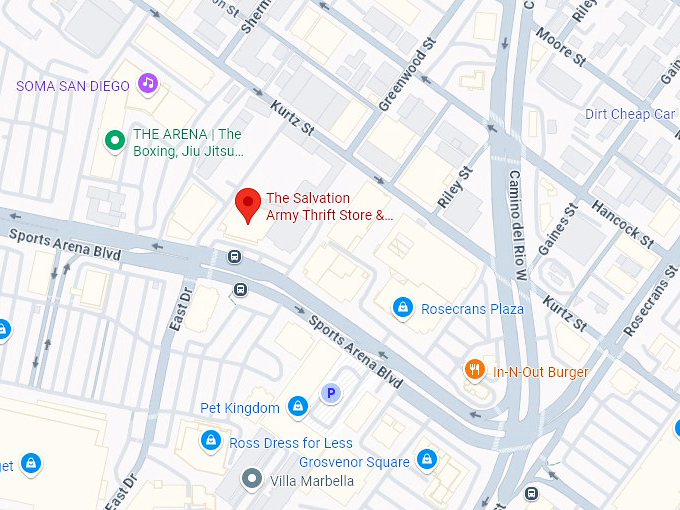 16. the salvation army thrift store & donation center (3240 sports arena blvd) map