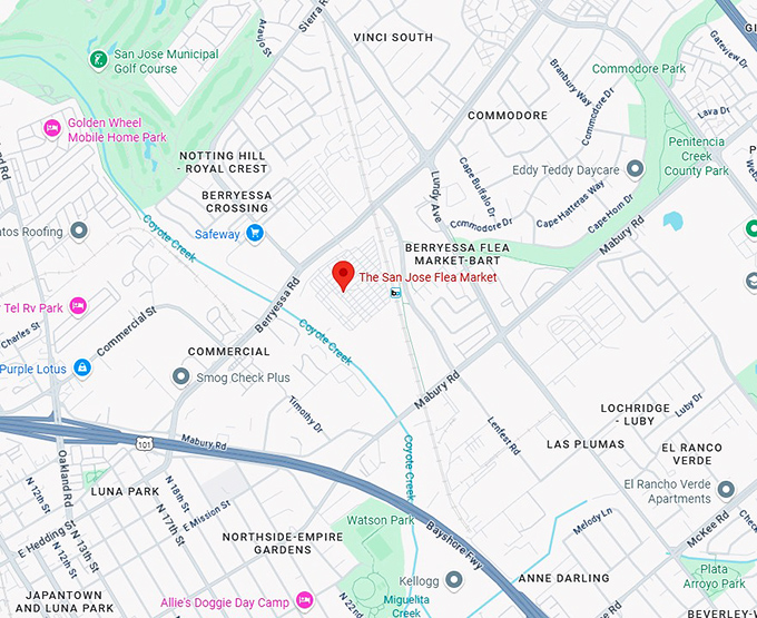 16. the san jose flea market map
