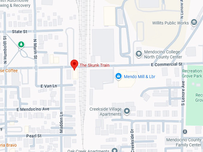 16. the skunk train map