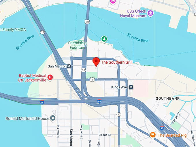 16. the southern grill map