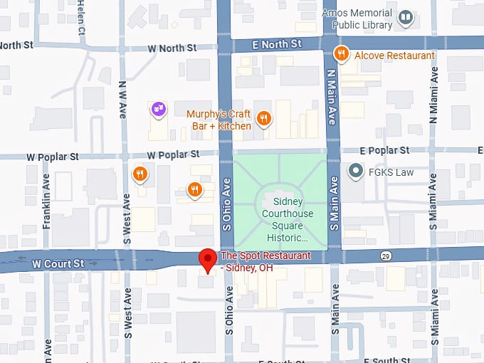 16. the spot restaurant sidney, oh map