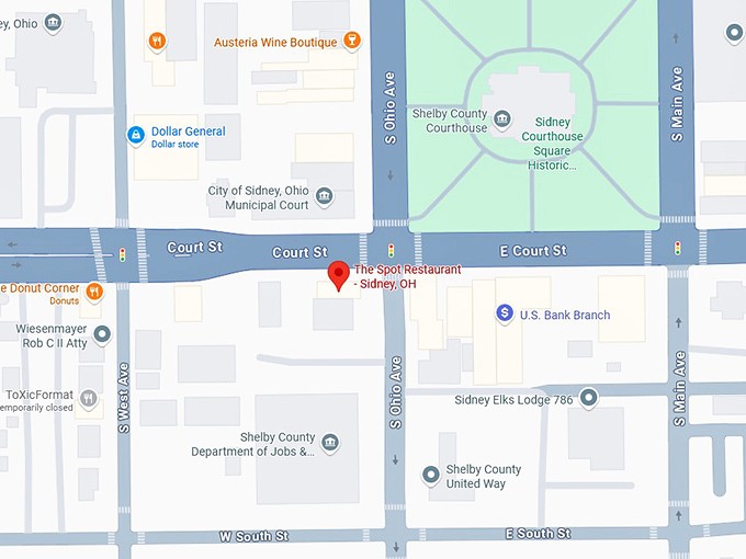 16. the spot restaurant sidney, oh map