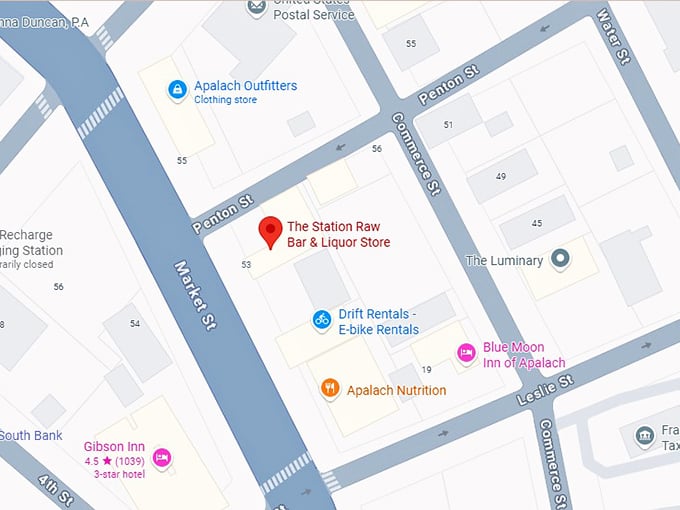 16. the station raw bar & liquor store map