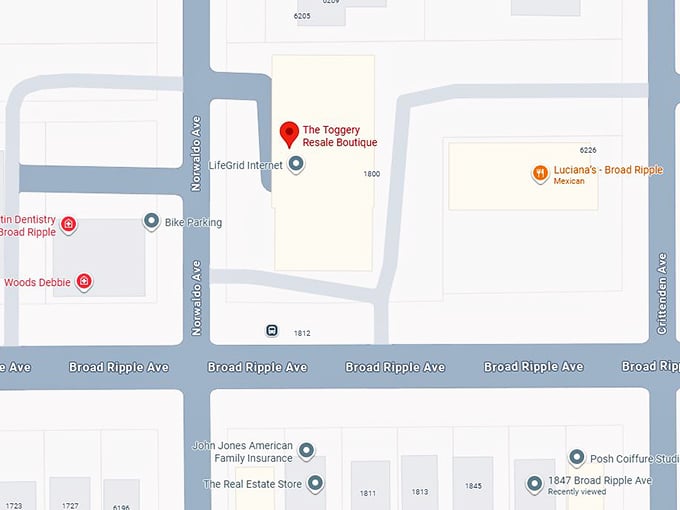 16. the toggery resale boutique map