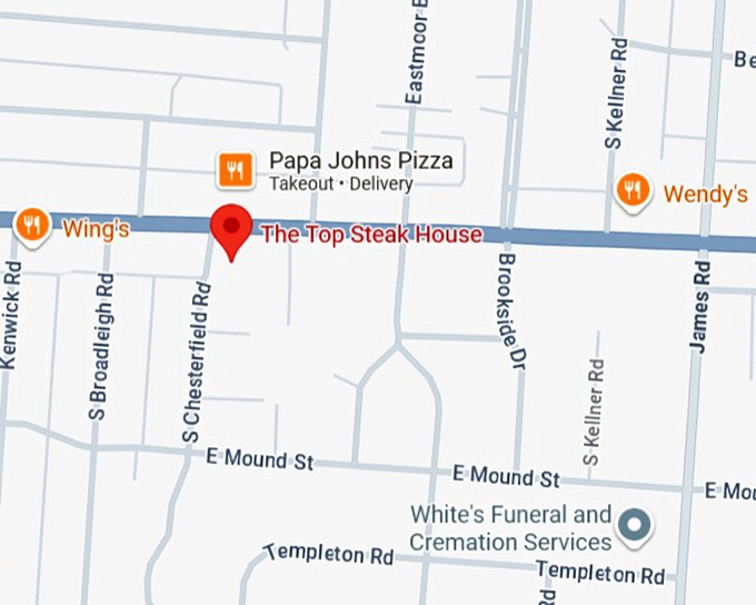 16. the top steak house map