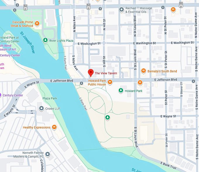 16. the view tavern map