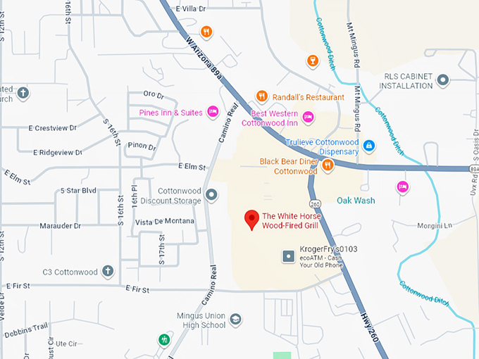 16. the white horse wood fired grill map