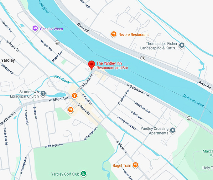 16. the yardley inn restaurant and bar map