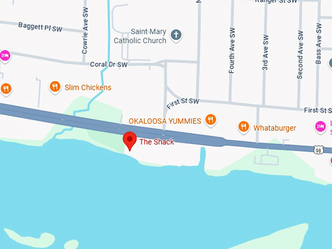 16. the shack fort walton beach map