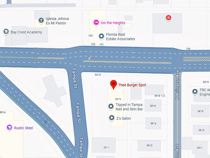 16. thee burger spot map