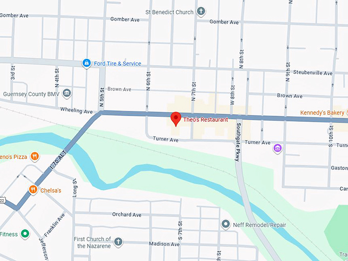 16. theo's restaurant map