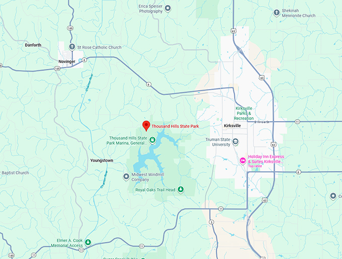 16. thousand hills state park map