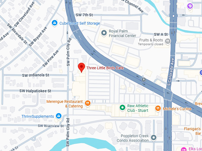 16. three little birds cafe map