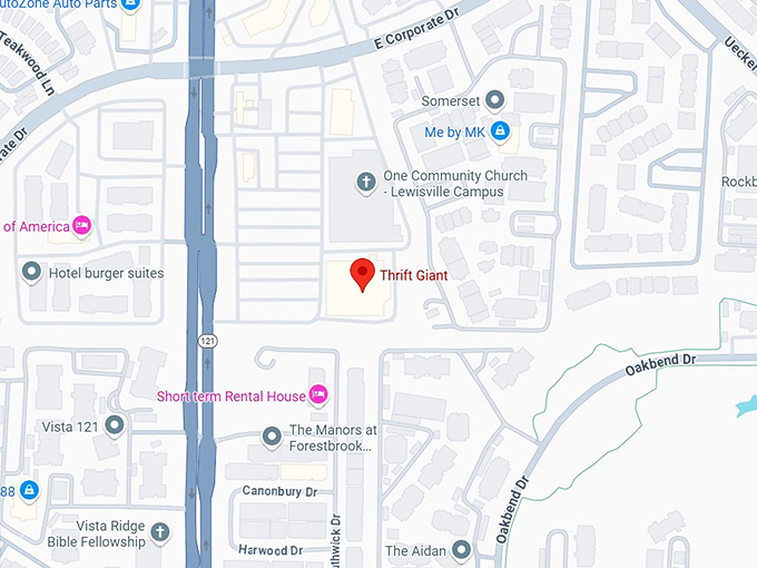 16. thrift giant (2202 s state hwy 121) map