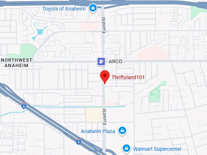 16. thriftyland101 map