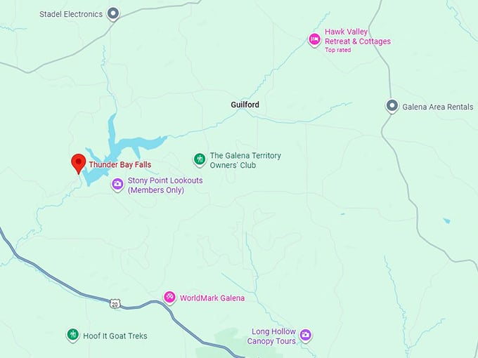 16. thunder bay falls map