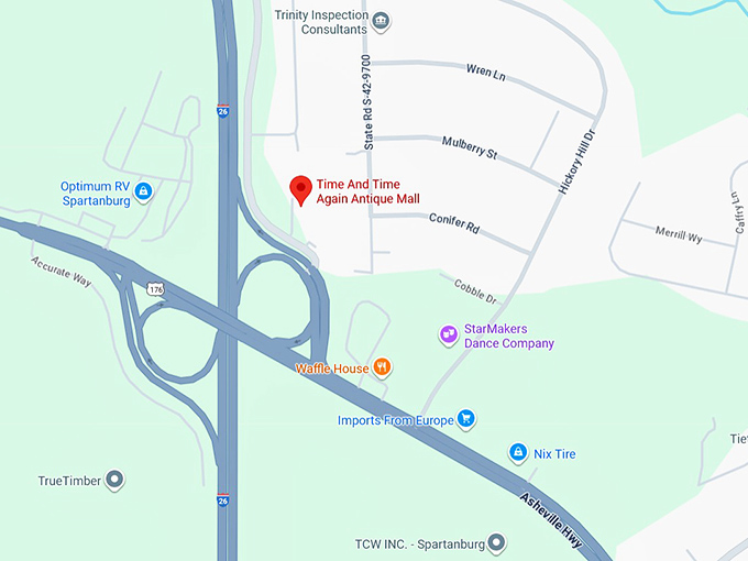 16. time and time again antique mall map