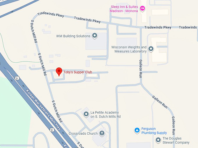 16. toby's supper club map