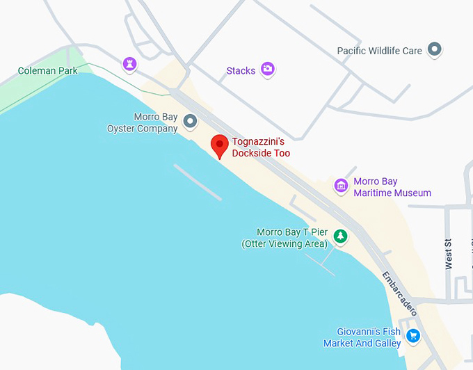 16. tognazzini's dockside too map