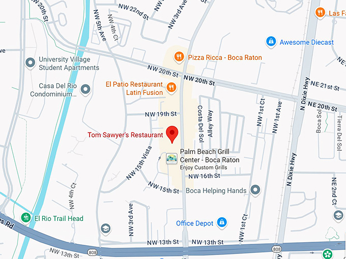 16. tom sawyer&rsquo;s restaurant map