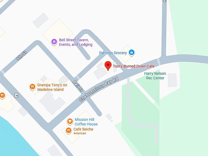 16. tom's burned down cafe map