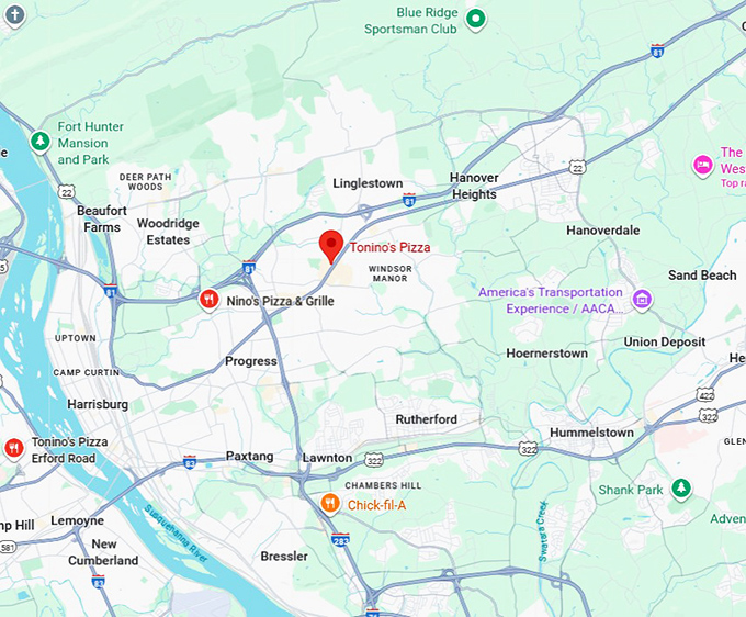 16. tonino's pizza map