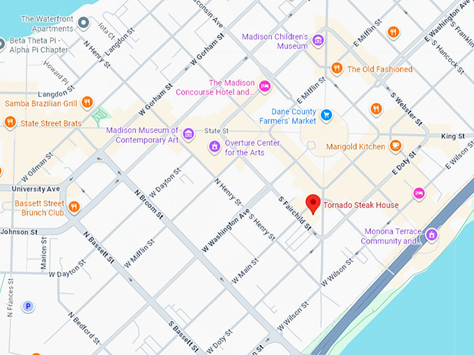 16. tornado steak house map