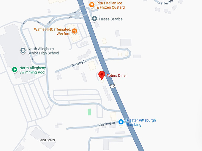 16. totin's diner map