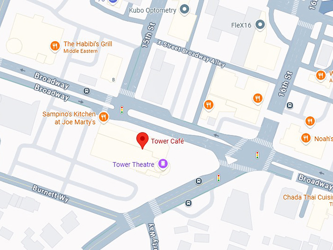 16. tower café sacramento map