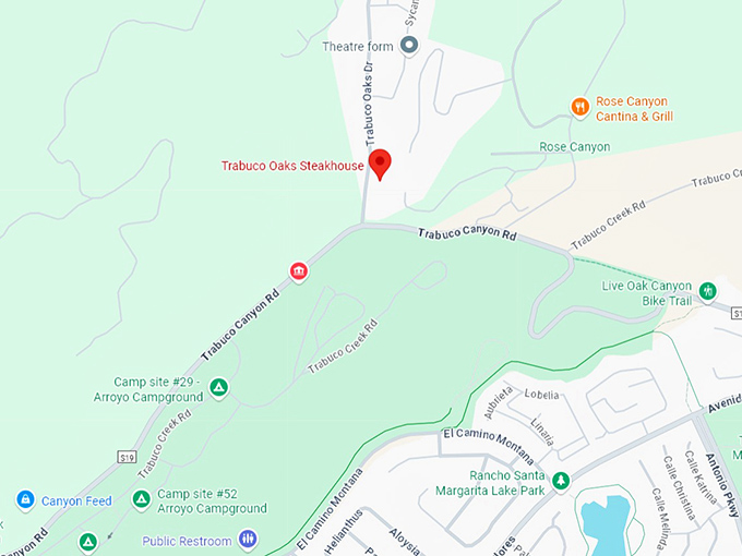 16. trabuco oaks steakhouse map