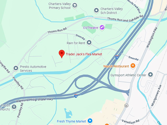 16. trader jack's flea market map