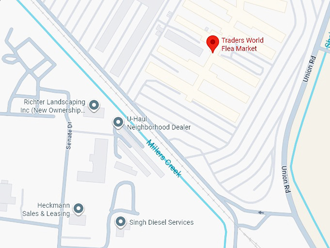 16. traders world flea market map